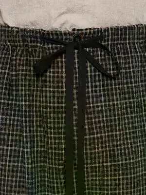 INDIVIDUAL SENTIMENTS Plaid Drawstring Trousers