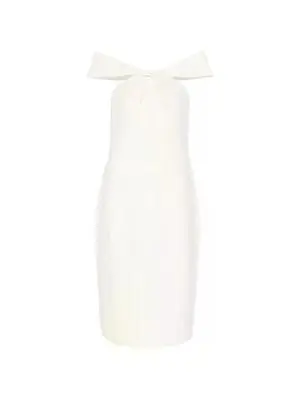 Ralph Lauren Twist Shoulder Midi Dress - Neutrals