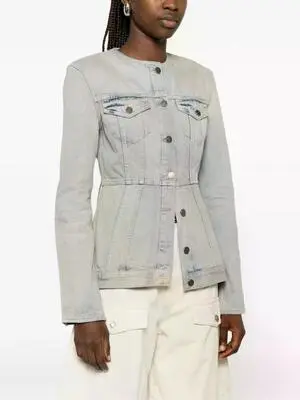 HAIKURE Button-up Denim Jacket - Blue
