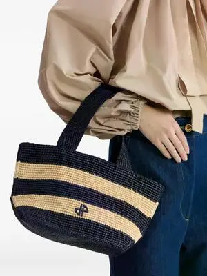 PATOU Pm Trapeze Striped Tote Bag