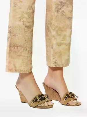 Isabel Marant Étoile Anee Decorated-strap Suede Mules - Neutrals