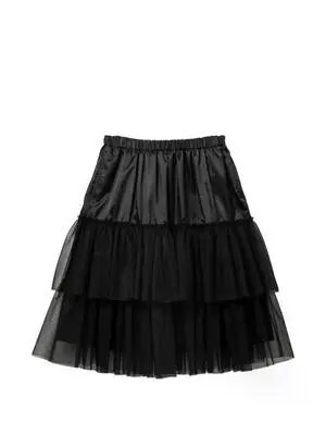 Comme Des Garçons Tiered Midi Skirt - Black