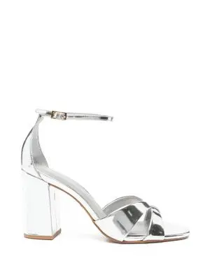 ANDREA CARRANO Crossover-strap Sandals - Silver