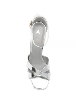 ANDREA CARRANO Crossover-strap Sandals - Silver