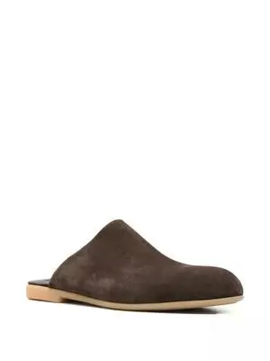 JIL SANDER Flat-sole Suede Slip-on Sandals