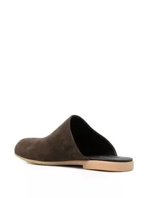 JIL SANDER Flat-sole Suede Slip-on Sandals