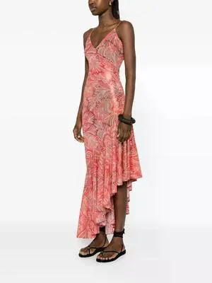 Etro Paisley Print Ruffled Midi Dress