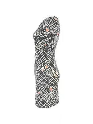 Diane Von Furstenberg Printed Silk Mini Dress - Black