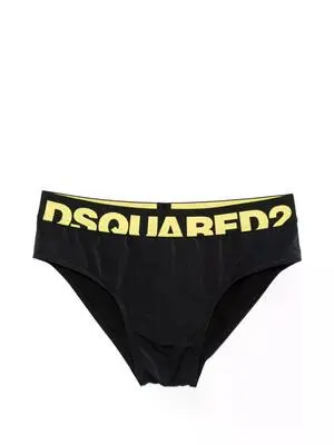 Dsquared2 Logo Waistband Briefs - Black