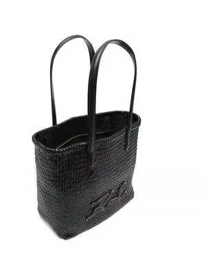 Karl Lagerfeld Woven Tote Bag With Front Logo