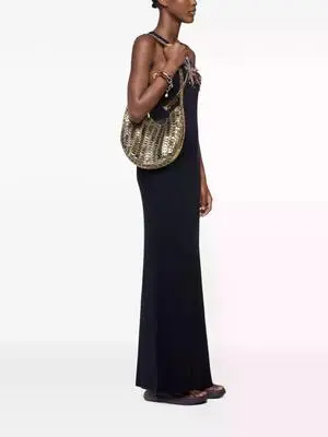 Rabanne Embroidered Palm Tree Maxi Dress