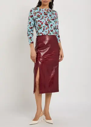 Alice + Olivia Floral-print Stretch-cotton Cardigan