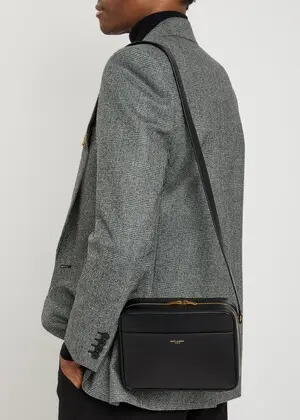 Saint Laurent Daily Cam Logo Leather Cross-body Bag