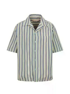 Marni Striped Drawstring Shirt - Blue
