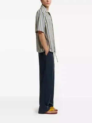 Marni Striped Drawstring Shirt - Blue