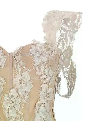 Giuseppe Di Morabito Asymmetrical Lace Corset Top