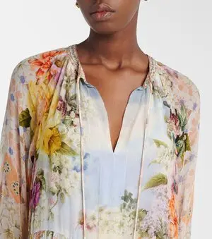 Camilla Embellished Printed Silk Maxi Dress