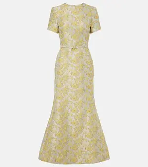 Simkhai Caraline Floral Jacquard Gown