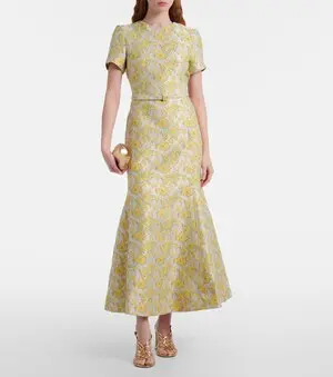 Simkhai Caraline Floral Jacquard Gown