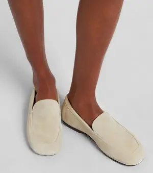 LEMAIRE Suede Slip-on Shoes - Beige