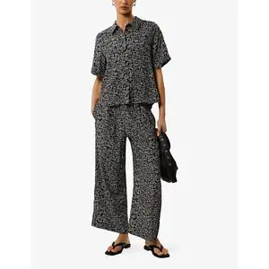 Whistles Grid-print Short-sleeved Woven Shirt