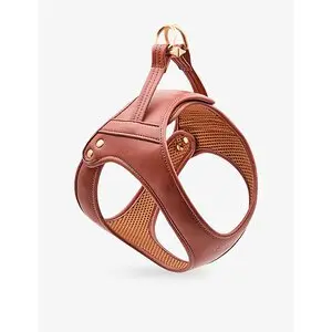 CAFIDE Vegan Leather Dog Harness With Zamak Safety Closure - Brown