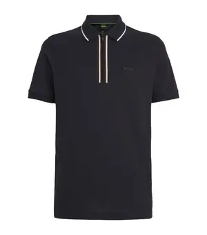 BOSS Stretch-cotton Philix Polo Shirt - Navy