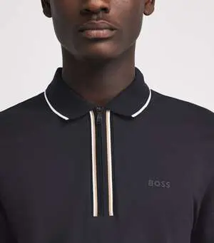 BOSS Stretch-cotton Philix Polo Shirt - Navy