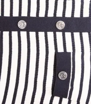 Maje Rib-knit Breton Stripe Midi Dress