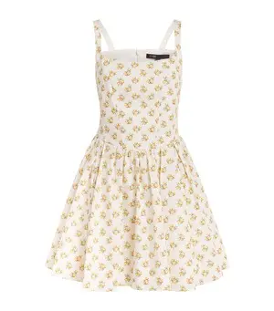 Maje Floral Print Mini Dress - Yellow