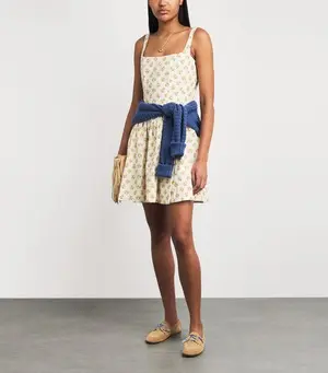Maje Floral Print Mini Dress - Yellow