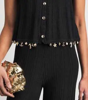 Maje Sleeveless Embellished Cardigan