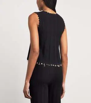 Maje Sleeveless Embellished Cardigan