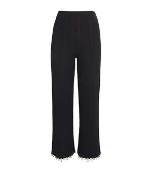 Maje Embellished Knit Trousers