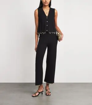 Maje Embellished Knit Trousers