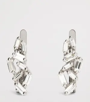 SUZANNE KALAN Gold And Diamond Classic Cluster Huggie Earrings