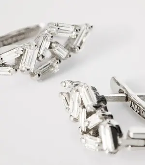 SUZANNE KALAN Gold And Diamond Classic Cluster Huggie Earrings