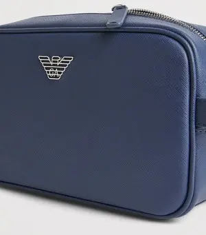 Emporio Armani Regenerated Saffiano Eagle Wash Bag