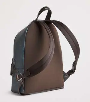 Emporio Armani Coated Canvas Eagle Motif Backpack
