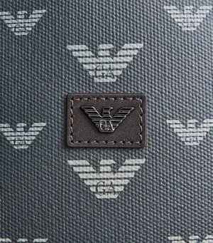 Emporio Armani Coated Canvas Eagle Motif Backpack