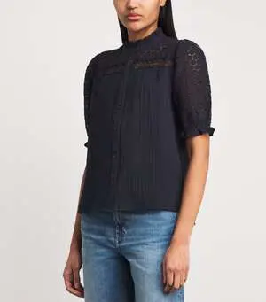 ME+EM Cotton Cheesecloth Blouse