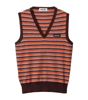 Miu Miu Wool Stripe Sweater Vest