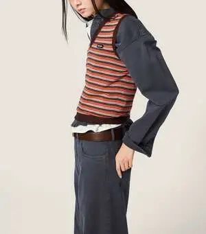 Miu Miu Wool Stripe Sweater Vest