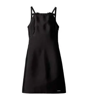 Miu Miu Silk-wool Bow Mini Dress