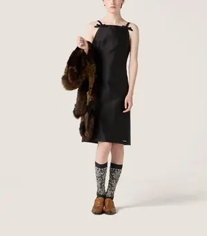 Miu Miu Silk-wool Bow Mini Dress