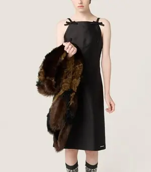 Miu Miu Silk-wool Bow Mini Dress