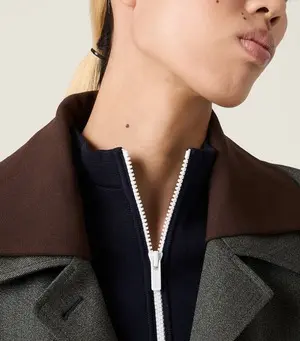 Miu Miu Wool Half-zip Sweatshirt - Blue