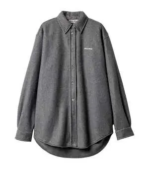 Miu Miu Fleece Logo Shirt
