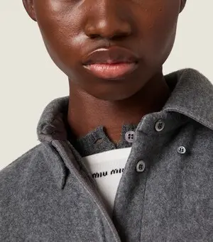 Miu Miu Fleece Logo Shirt