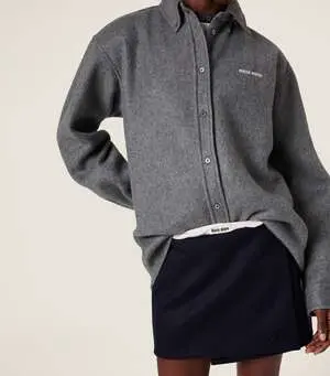 Miu Miu Fleece Logo Shirt